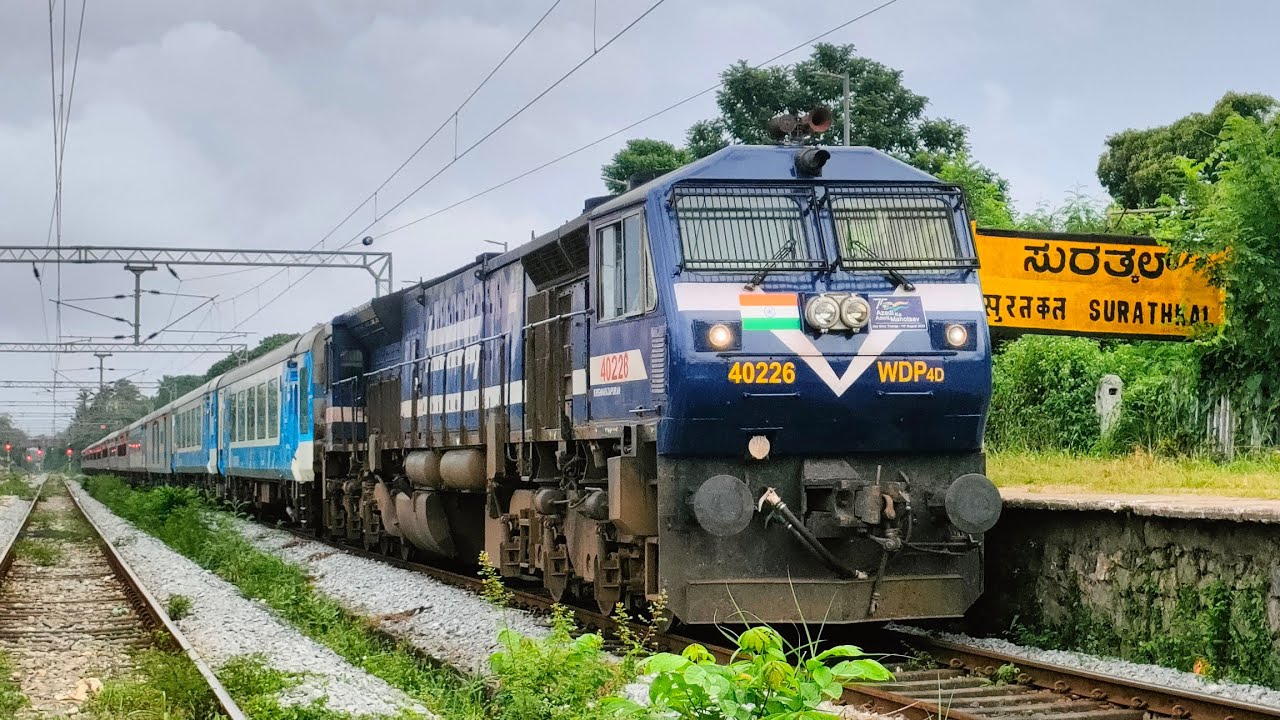 After long time Yesvantpur Karwar express back with diesel locomotive ...