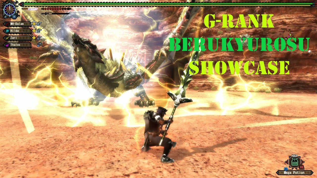 MHFZ Extras: G-Rank Berukyurosu Showcase - YouTube