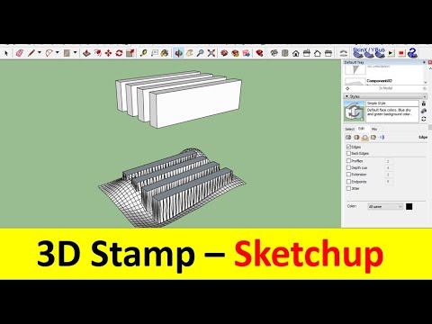 Create 3D Stamp in Sketchup - YouTube