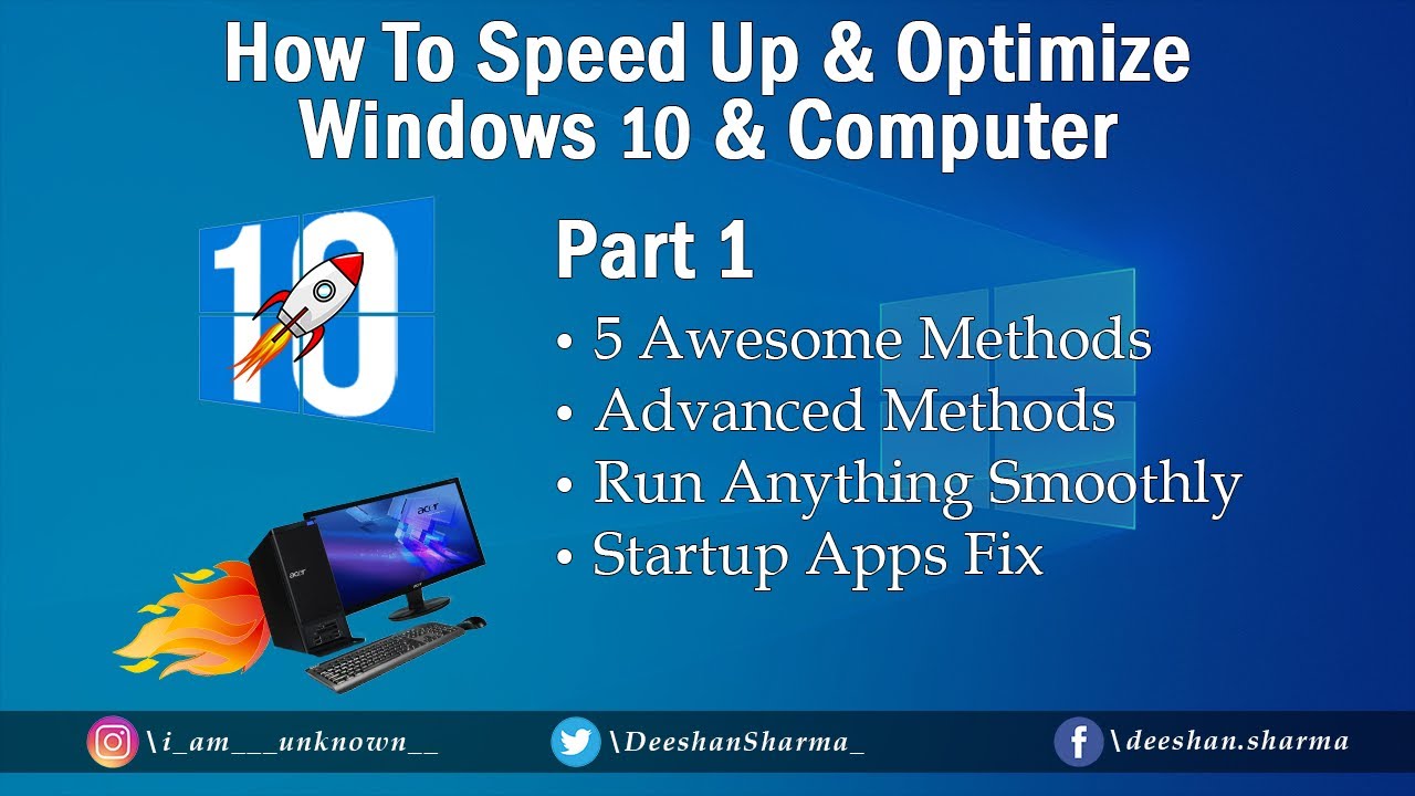 How To Optimize Windows 10 and Speed Up Computer Performance Best ...