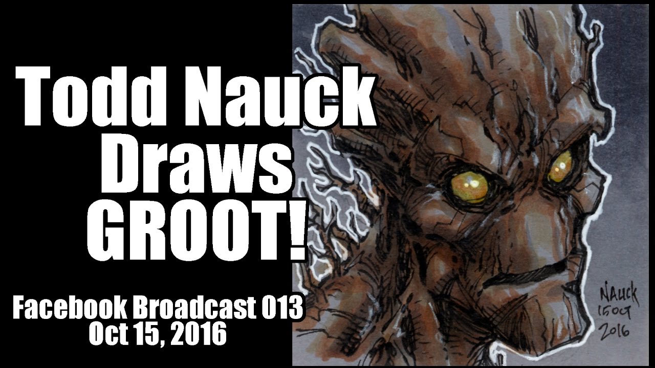 Todd Nauck Draws GROOT. Facebook broadcast. - YouTube