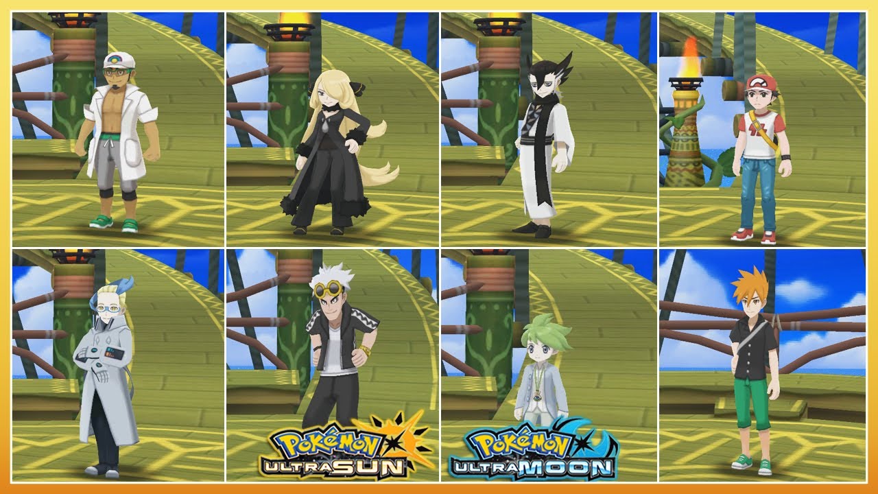 Pokemon UltraSun & UltraMoon - All Special Trainers in Battle Tree ...