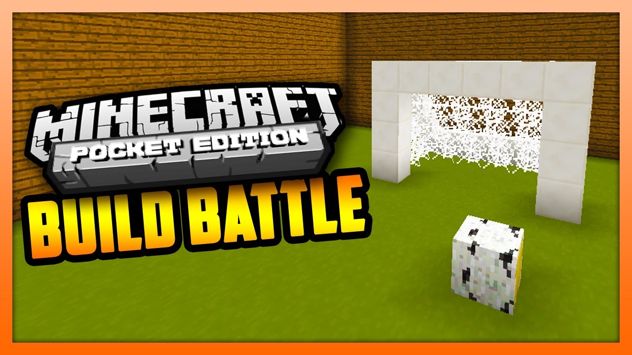 Minecraft PE (Pocket Edition) - BUILD BATTLE - FOOTBALL GOAL - YouTube
