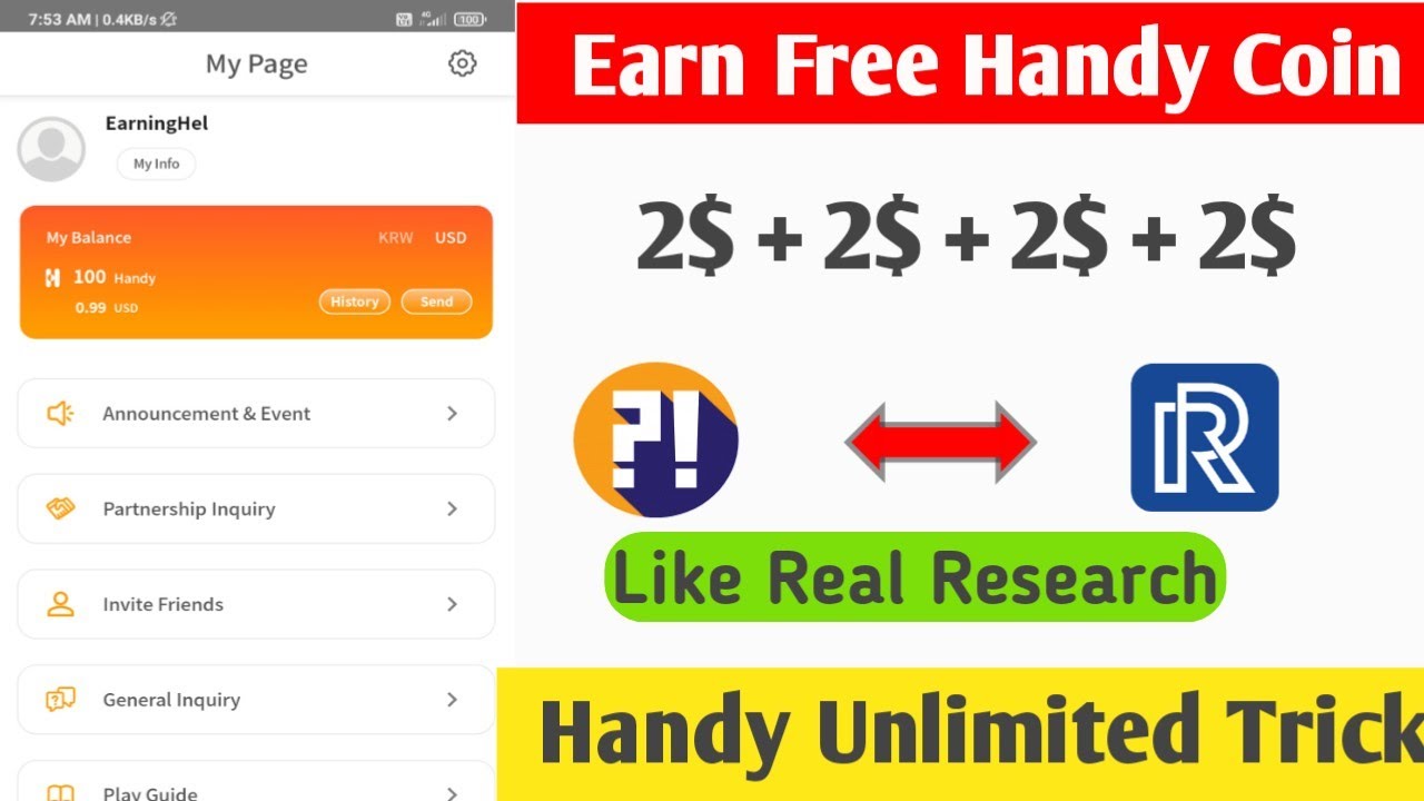 Handy Pick Unlimited Trick | Earn Free Handy Coin | Handy Pick App Big ...