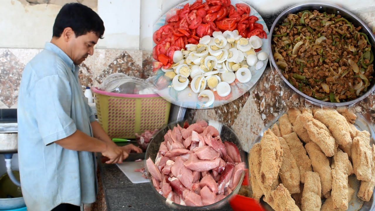 Cooking German rolls by an Afghan chef - YouTube