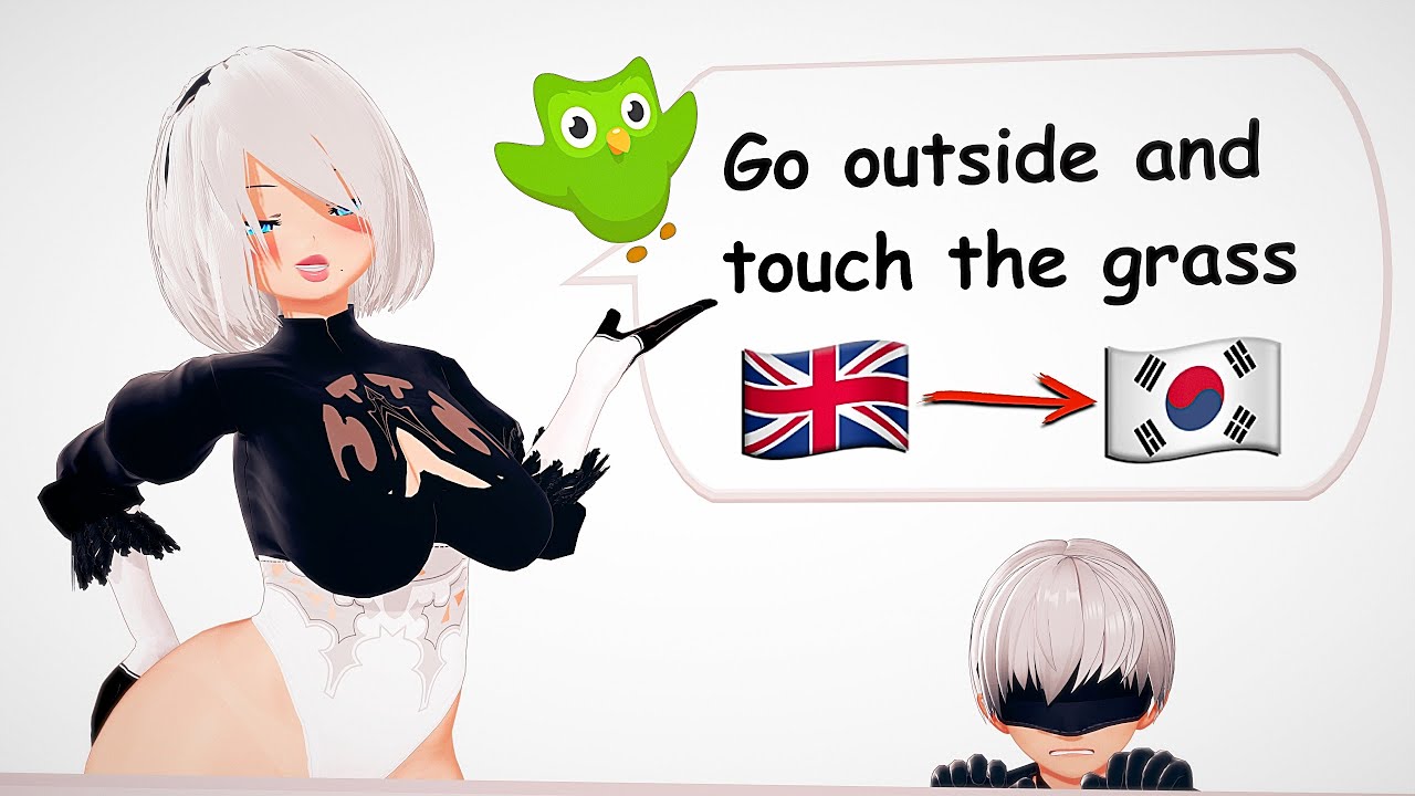 Go Outside And Touch The Grass (Meme Duolingo Song but it's 2b and 9s) - YouTube
