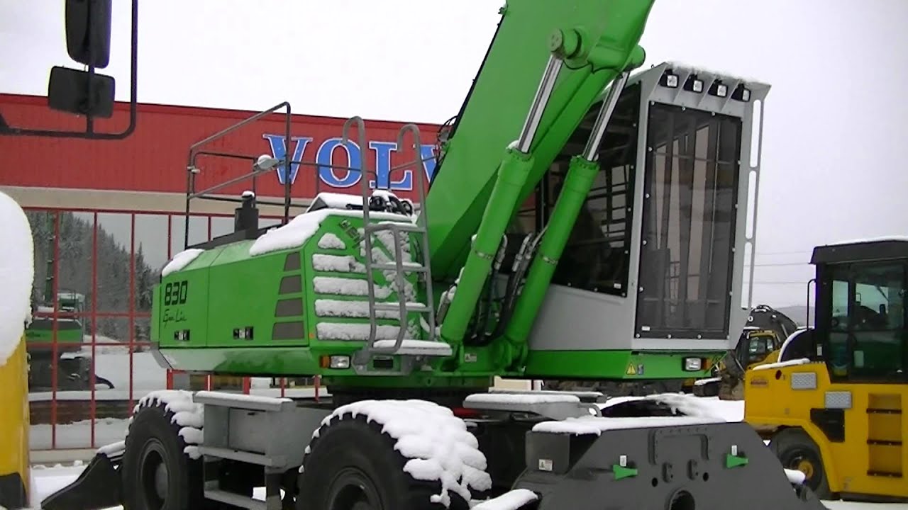 Sennebogen 830 Log loader - YouTube