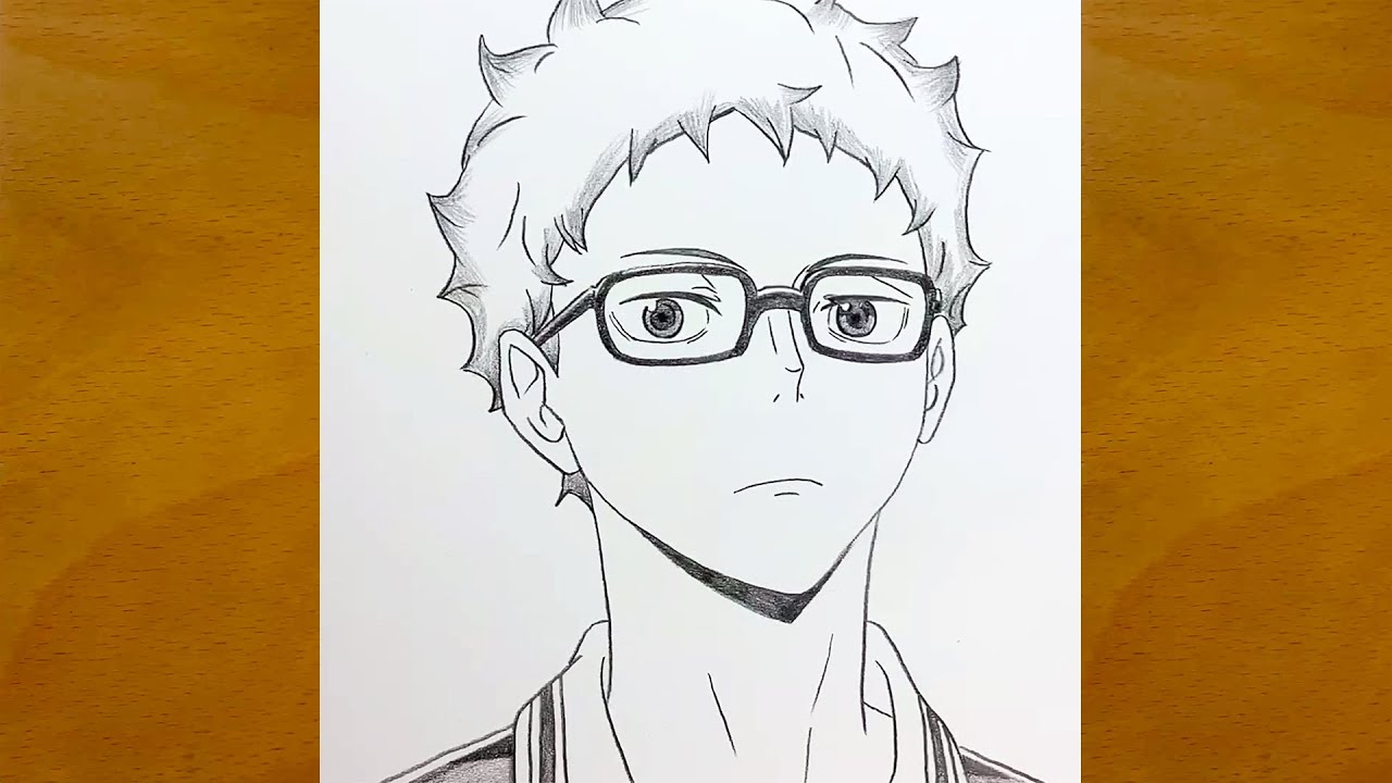 Anime drawing | Draw Kei Tsukishima from haikyuu | step by step | Draw ...