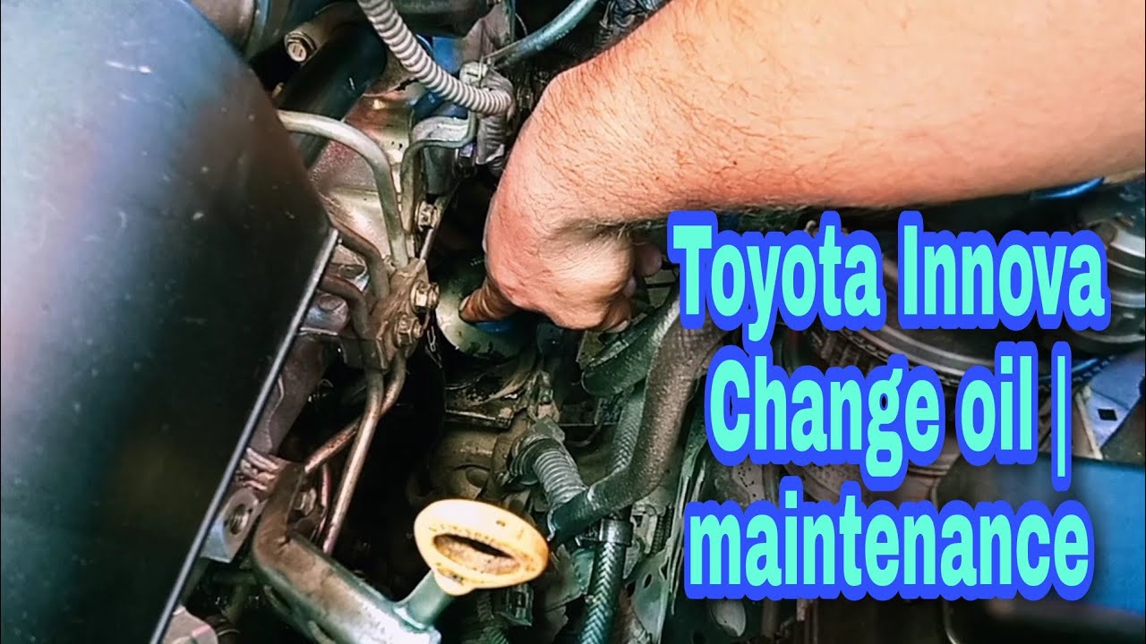 Toyota Innova Change oil | Maintenance - YouTube