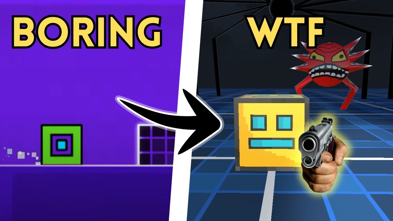 I made 3d geometry dash with a GUN - YouTube