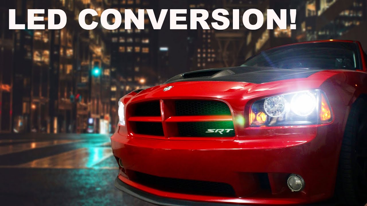 Upgraded My Headlights On My SRT Dodge Charger! **AUXITO LED LIGHT ...