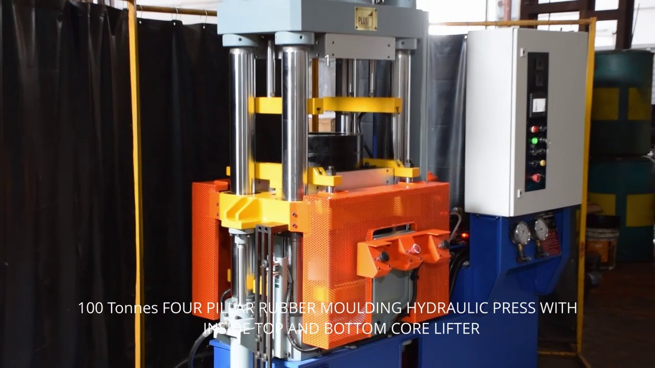 COMPRESSION RUBBER MOLDING MACHINE WITH INSIDE CORE LIFTERS - YouTube