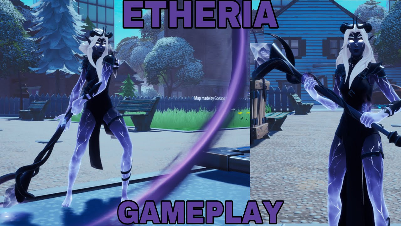 ETHERIA SKIN GAMEPLAY IN FORTNITE | Etheria Overview & Gameplay ...