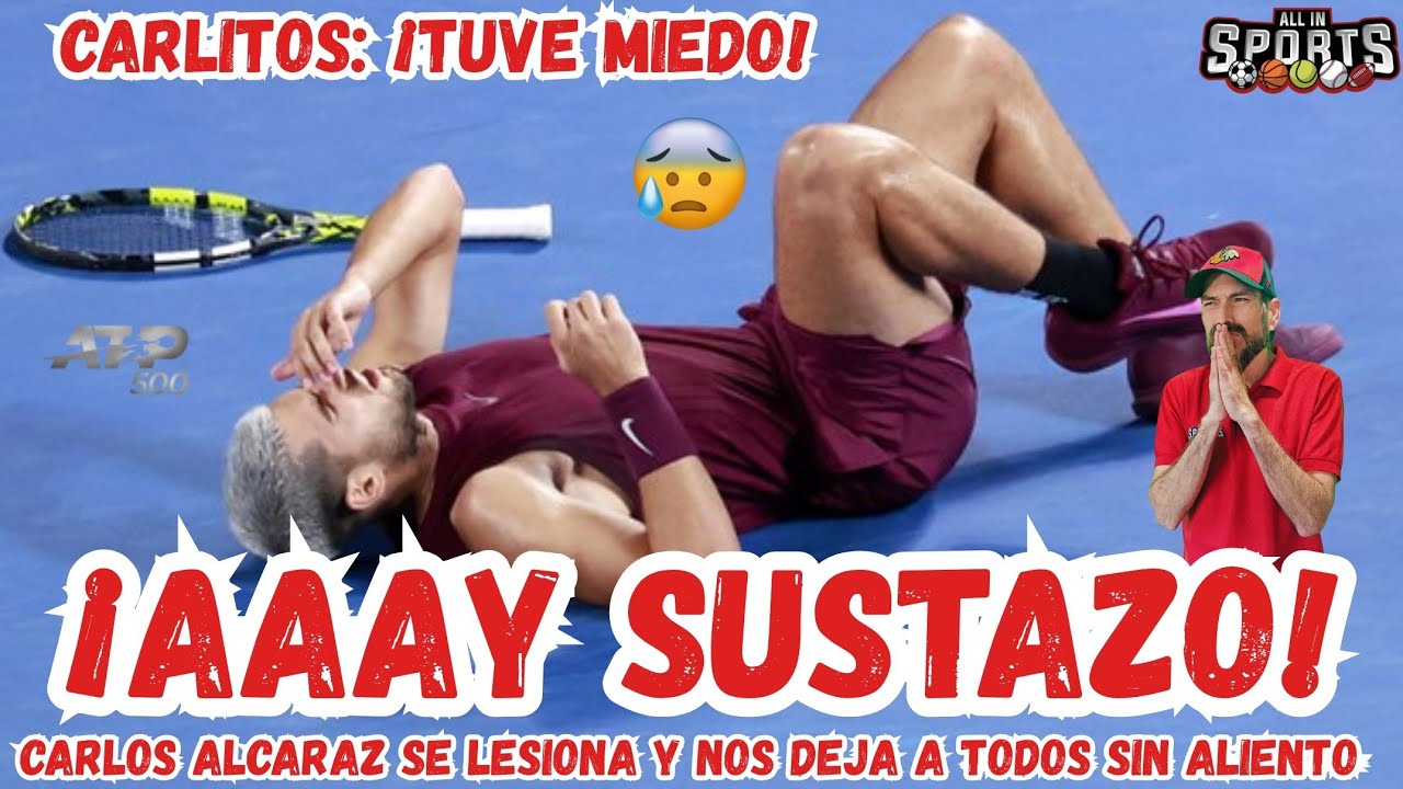 CARLOS ALCARAZ ASUSTA A TODOS, se LESIONA y NOS DEJA SIN ALIENTO ...