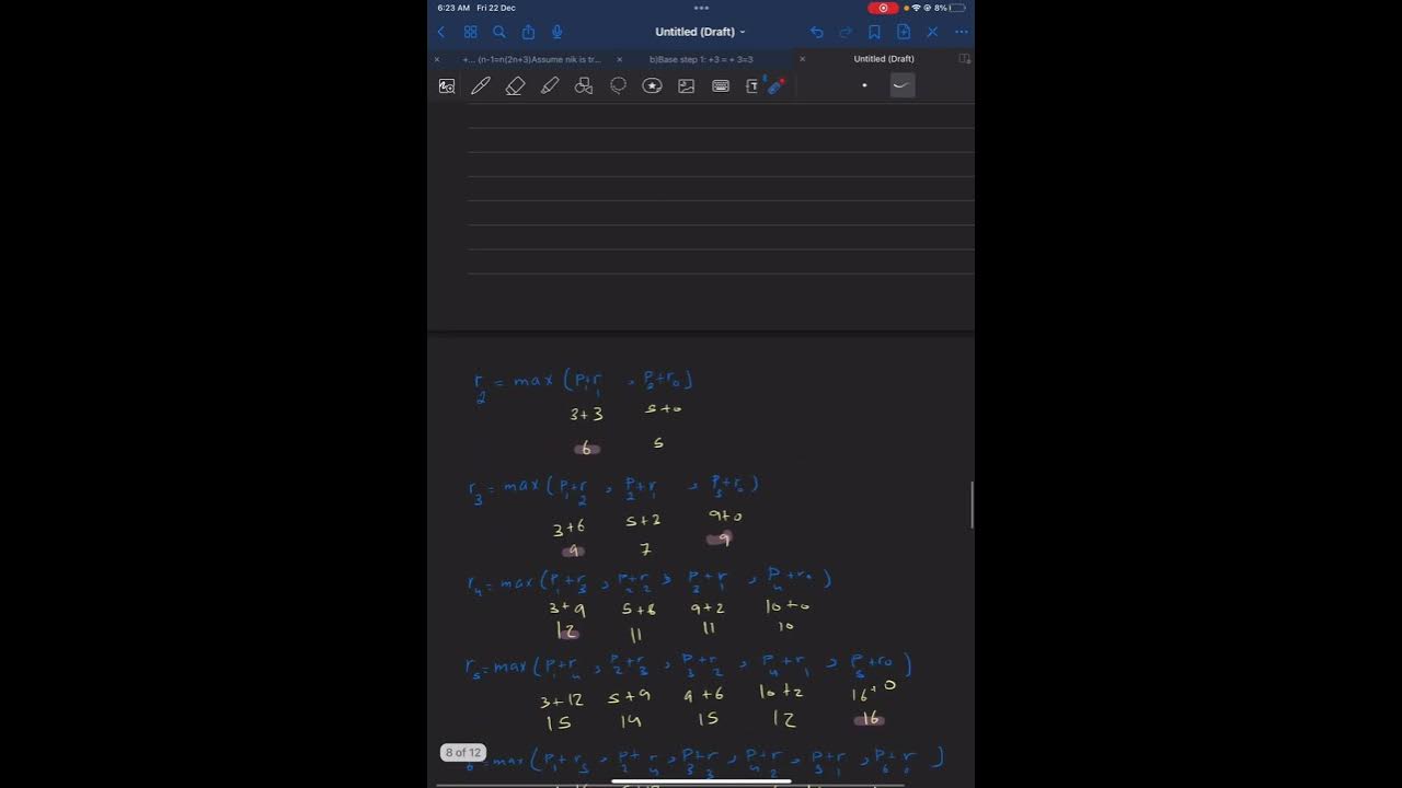 Bottom Up Cut Rod (Dynamic Programming part 1 ) - YouTube