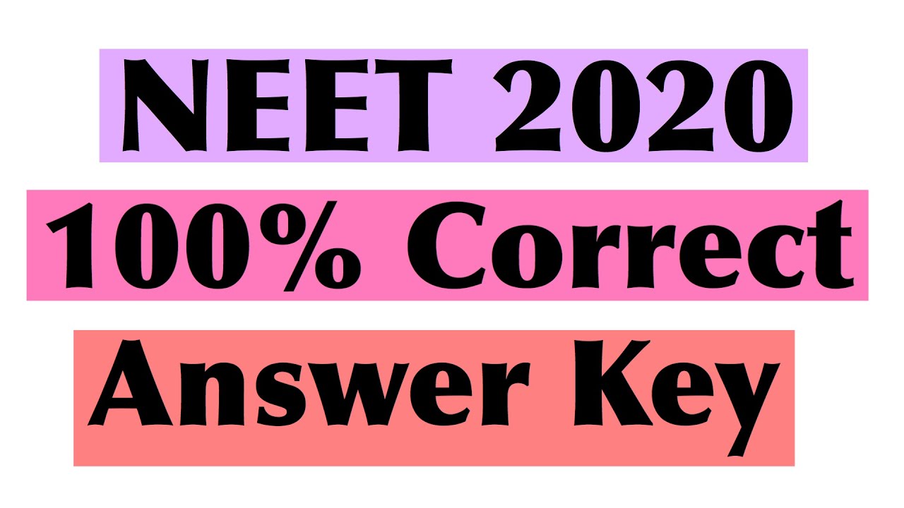 NEET 2020 Answer Key 2020 | NEET 2020 Answer Key Tamil - YouTube