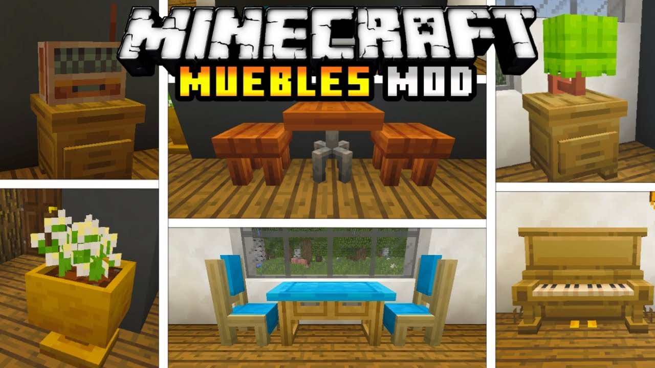 MOD DE MUEBLES Y DECORACIONES (Decodrop Addon) EN MINECRAFT PE 1.21 ...
