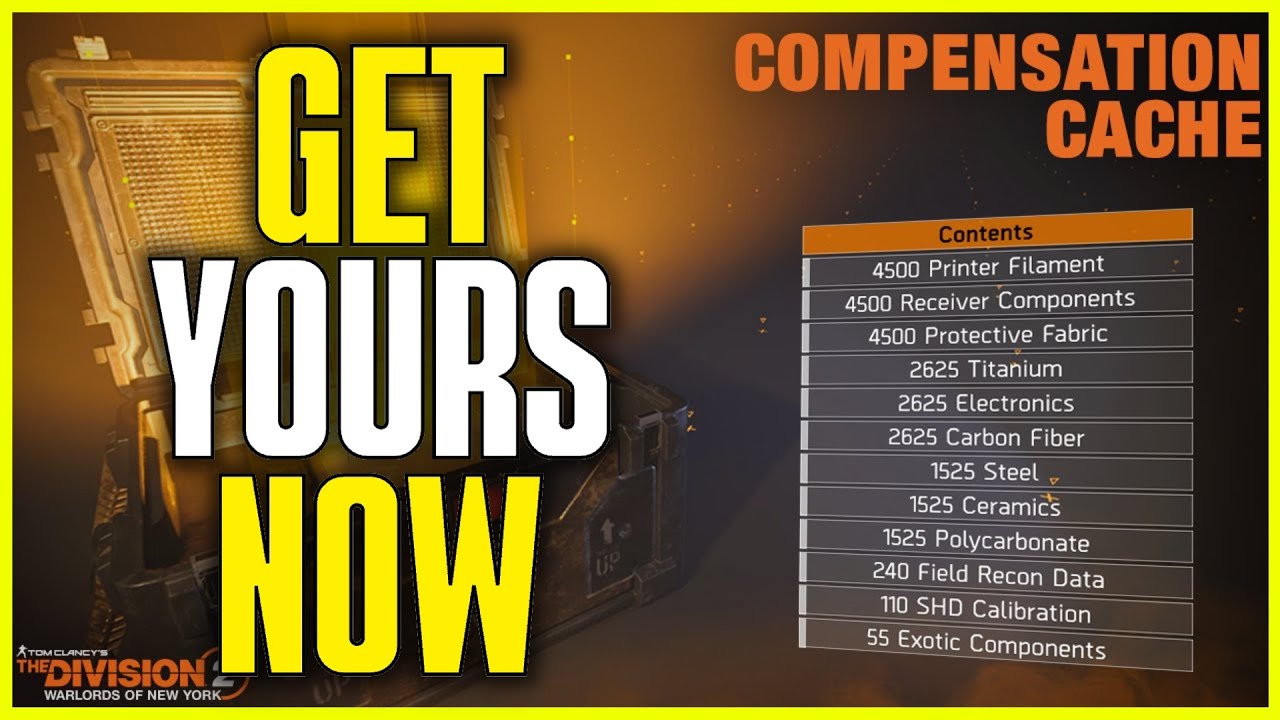 COMPENSATION CACHE AVAILABLE !!! - GET IT NOW !!! (The Division 2 ...