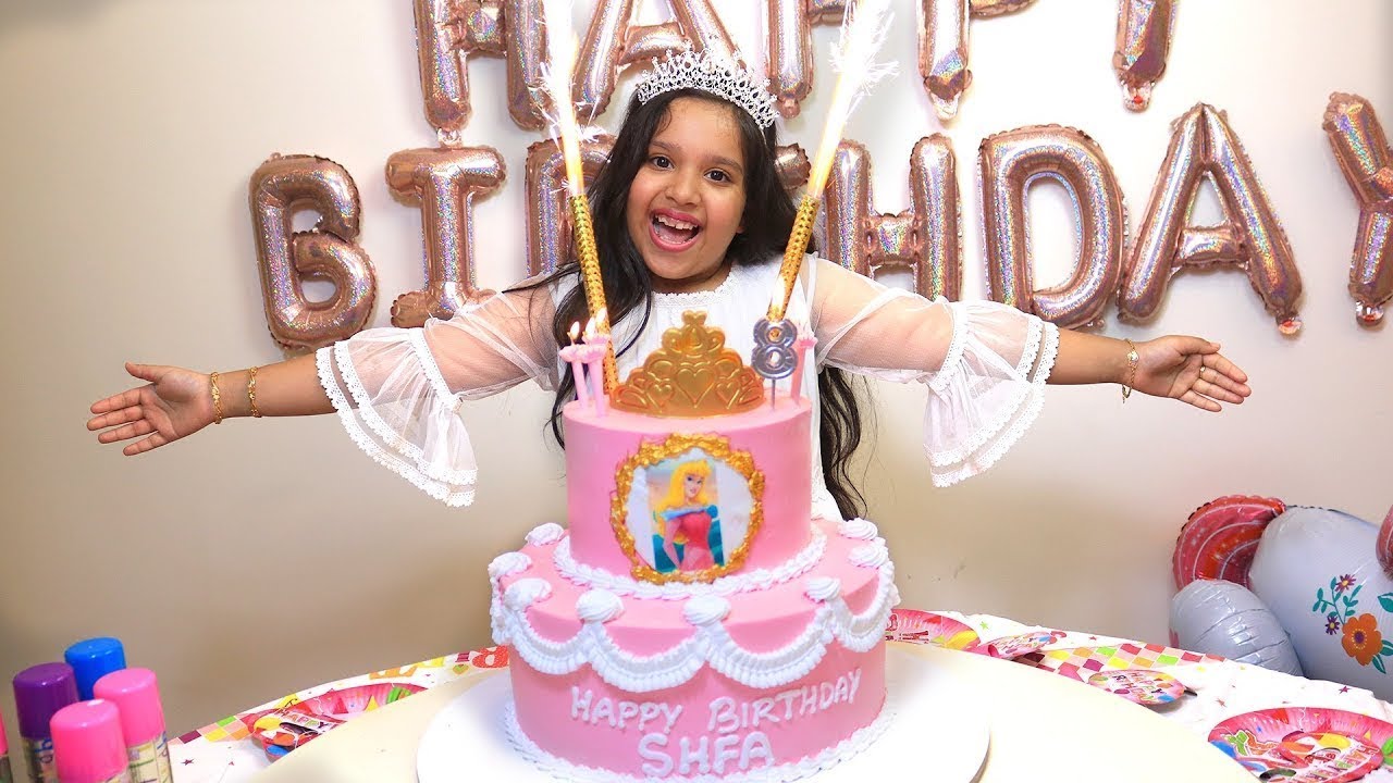 حفلة عيد ميلاد شفا و مفاجأت Shfa Happy Birthday Cake Toys - YouTube
