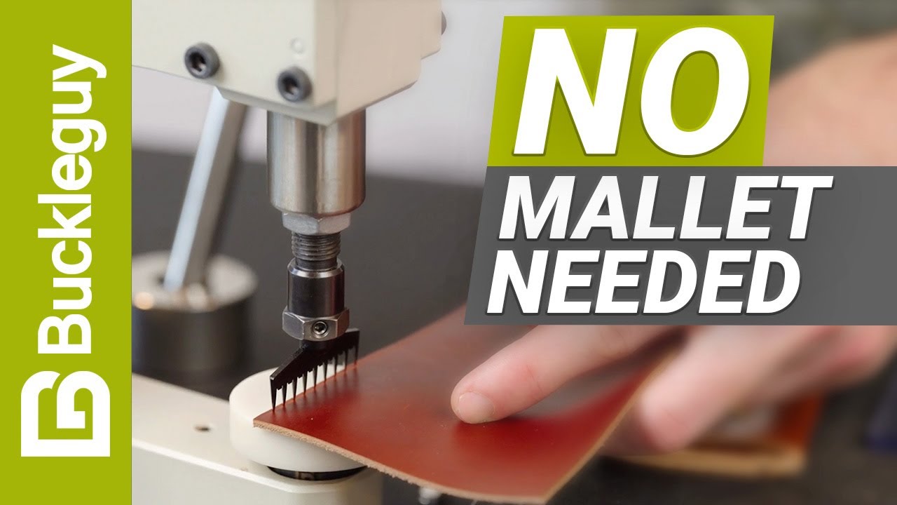 Make perfect leather stitches every time using a hand press - YouTube