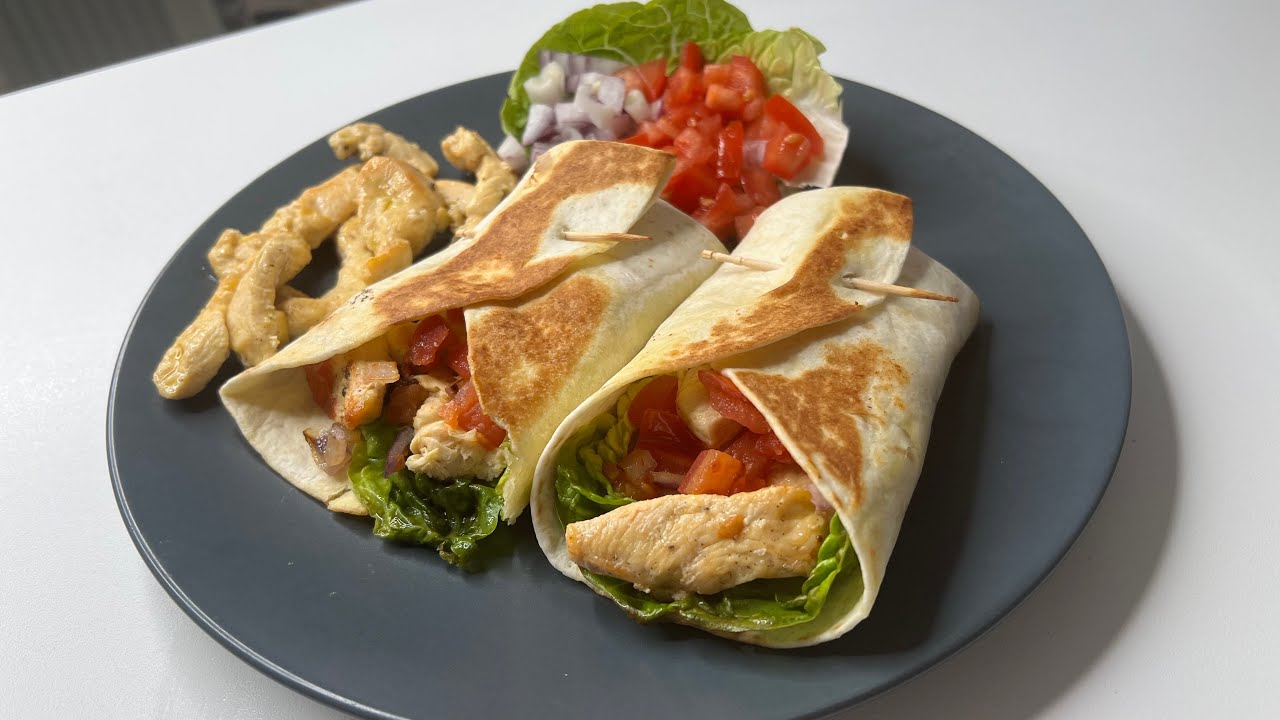 wrap de pollo delicioso y muy rico - YouTube