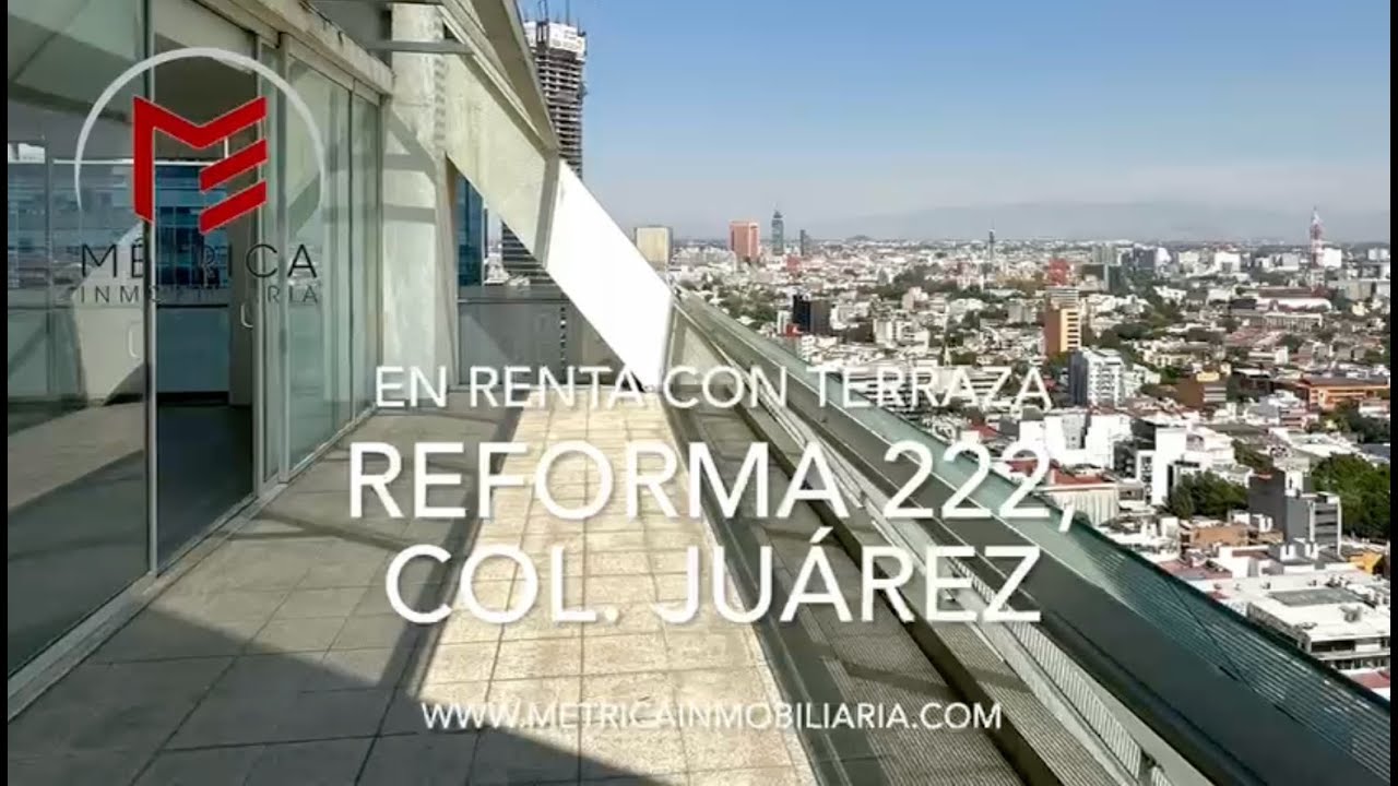 Departamento en renta en REFORMA 222, piso 22 con terraza - YouTube