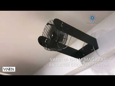 EndusTek Isıtma Soğutma Fan Tanıtımı 30cm Çap Vanilya Giyim Mağazası