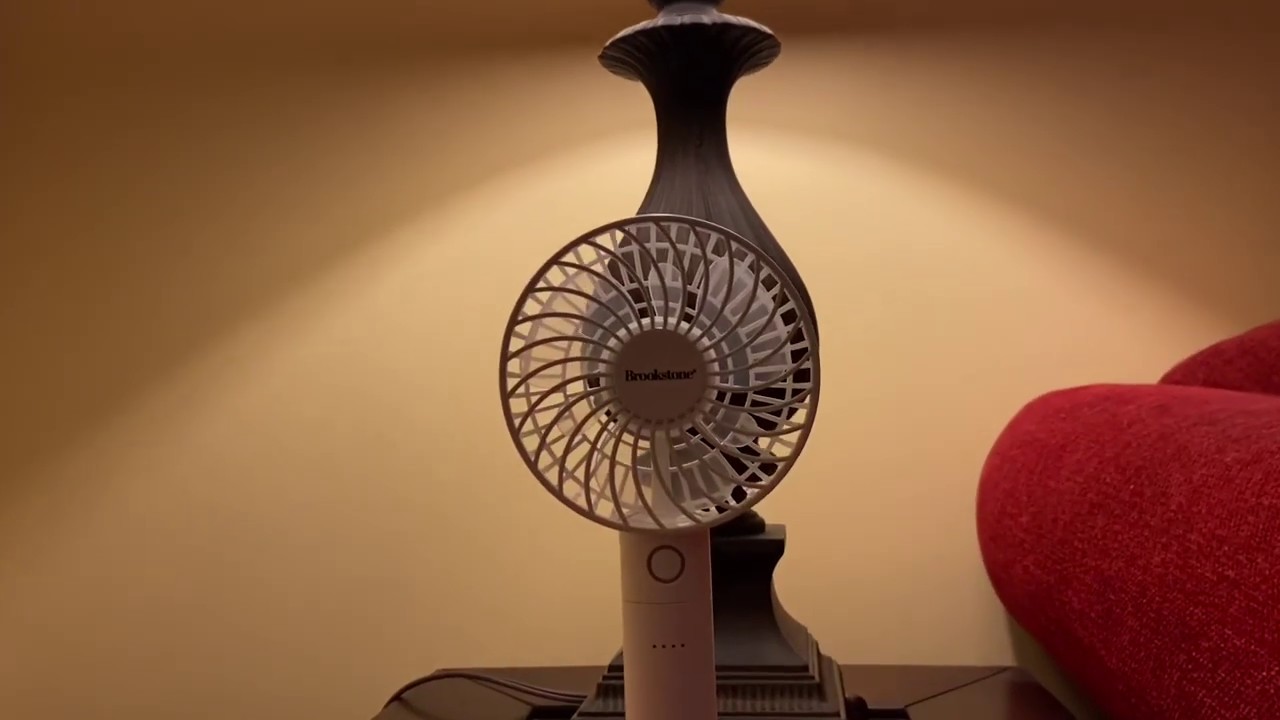 Brookstone/Homedics/Geek Aire Rechargeable Portable Fan. - YouTube