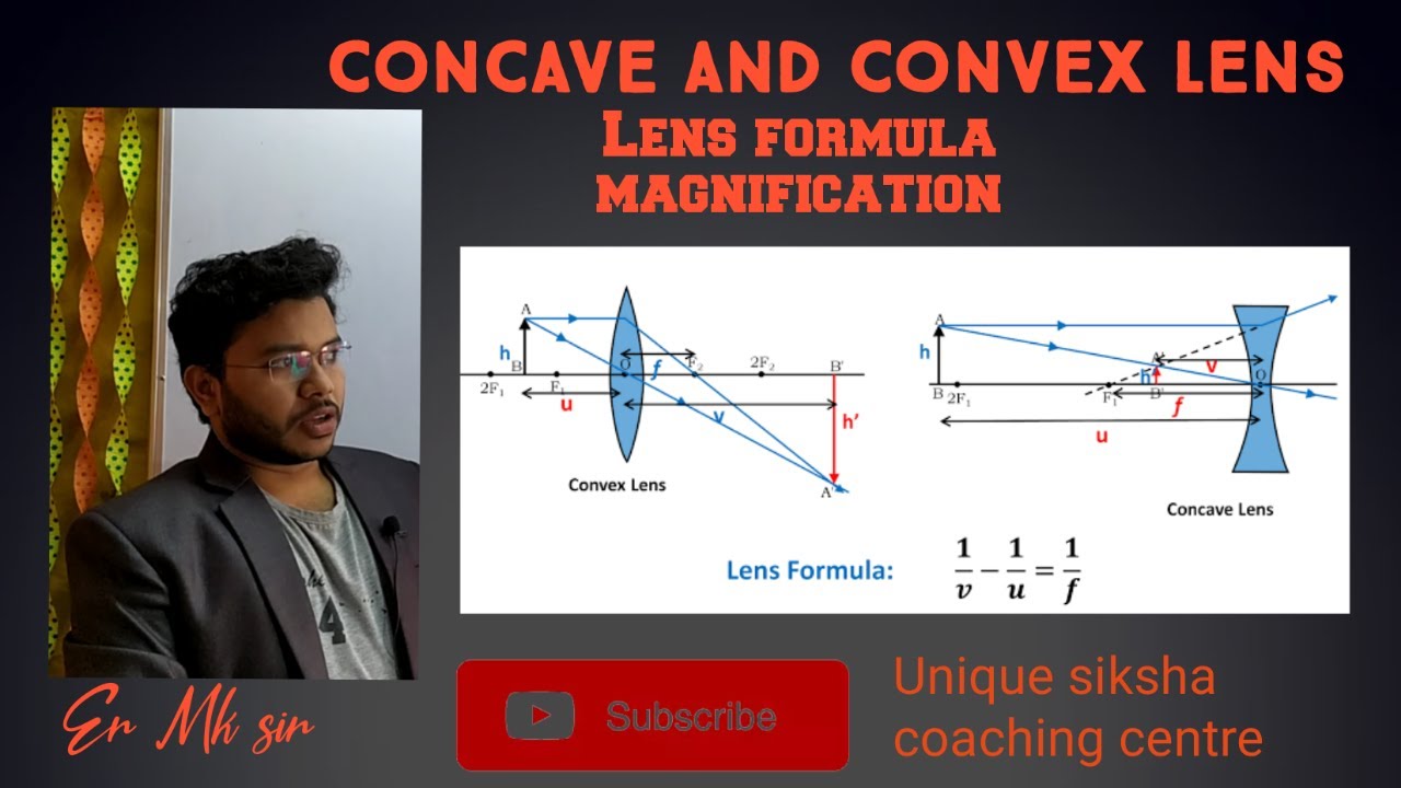 LENS (CONCAVE AND CONVEX LENS,LENS FORMULA),IMAGE FORMATION IN LENS by ...