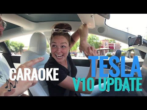 Tesla V10 Update! 🏎 Caraoke Feature (Full Video)