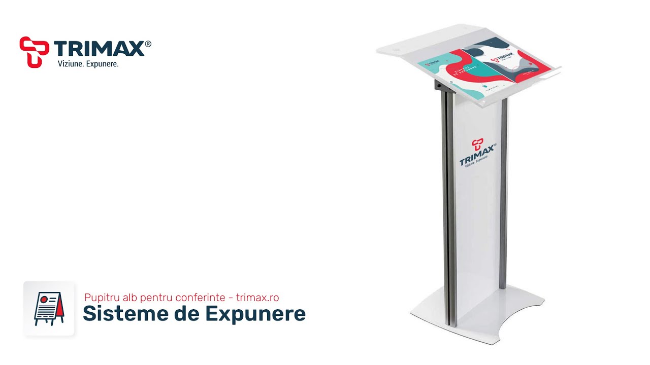 Pupitru pentru conferinte si evenimente cu picioare din profil semioval ...