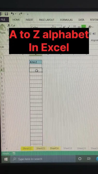 How to add Alphabet in Excel #shorts #viral #excel - YouTube