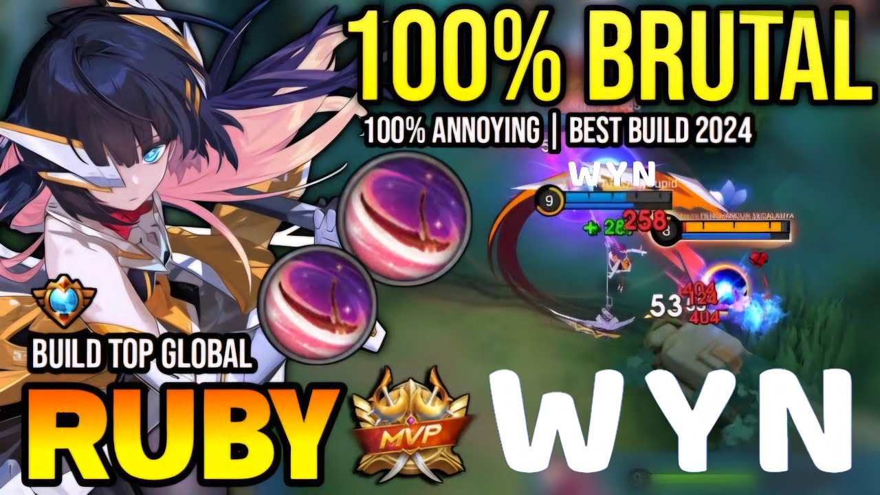 RUBY NONSTOP ROAM GAMEPLAY | Top Global Ruby Build & Emblem | Mobile ...