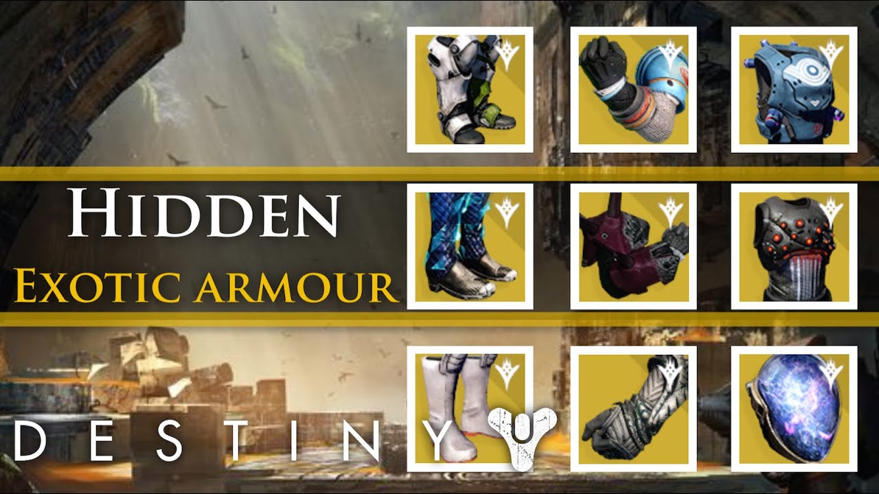 Destiny - 9 Hidden pieces of exotic armor in the Taken King - YouTube
