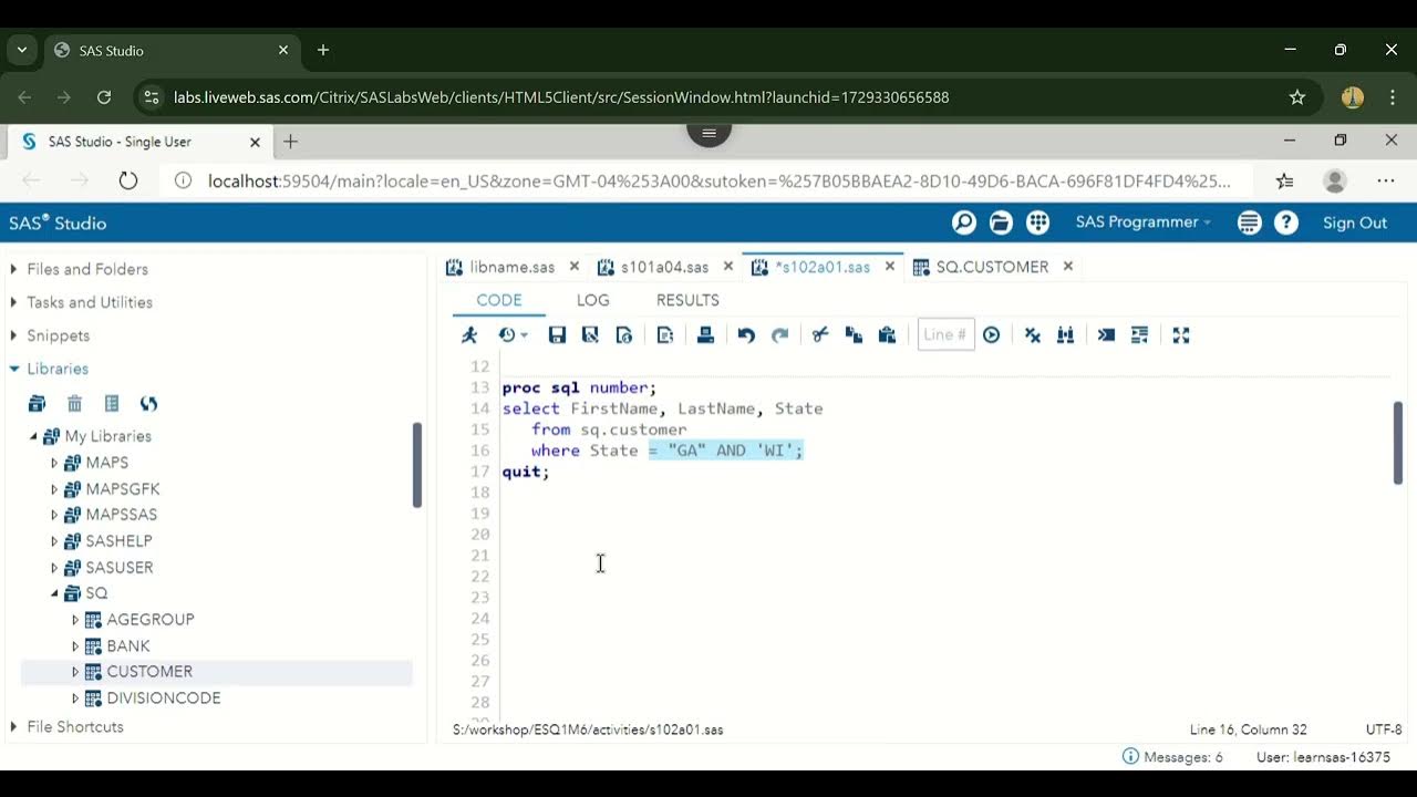 "Mastering Backward Operations in SQL with SAS Studio" - YouTube