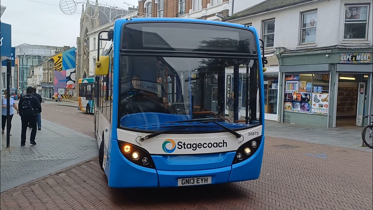 Stagecoach South East 36873 GN13 EYH leaving Bank Street on a D to ...