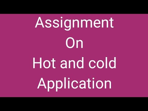 Assignment on Hot and cold Application,Bsc Nursing 1 st year - YouTube