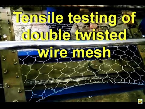 Tensile testing of double twisted wire mesh By Precision Instruments ...