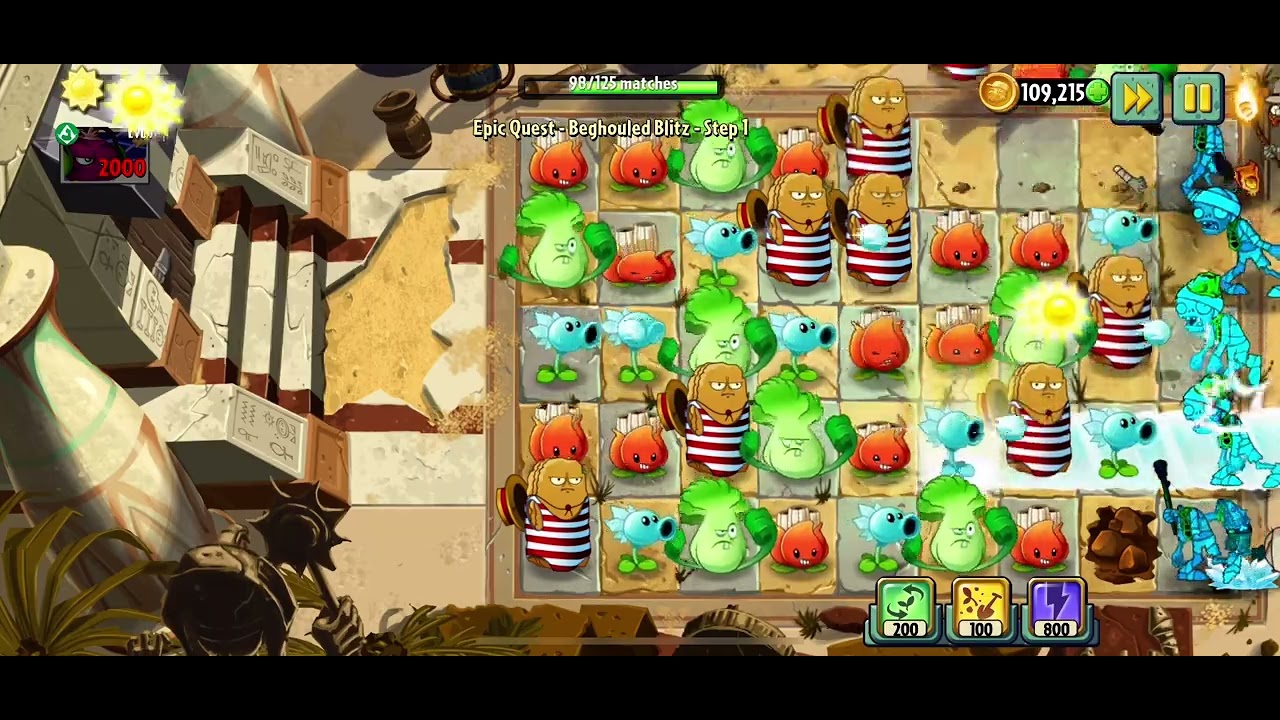 swap swap swapp!! swaps are easy and fun to play! (level 1-2) #pvz2 # ...