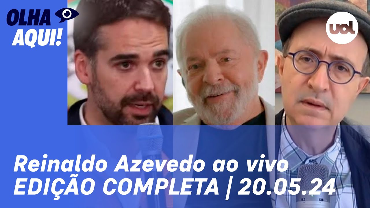 Reinaldo Azevedo ao vivo: Filme sobre Lula, falas de Eduardo Leite, morre presidente do Irã | 20 ...