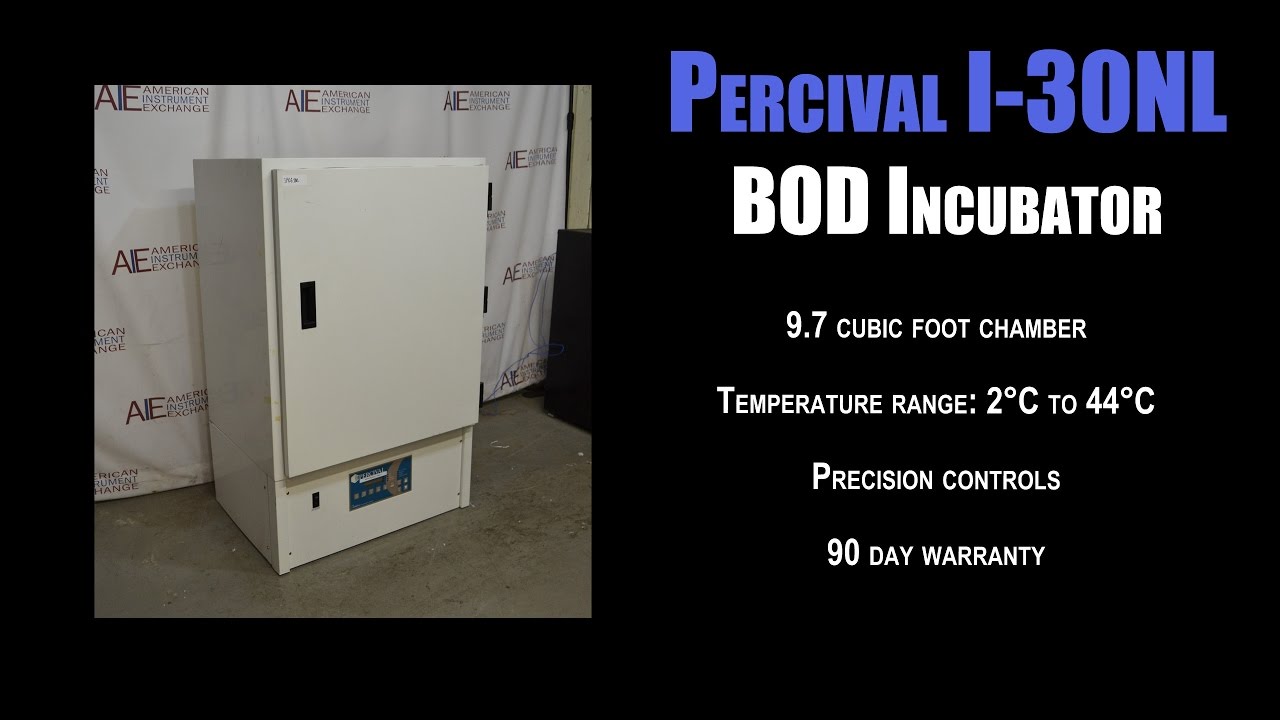 Percival I-30NL BOD incubator (3190G INC) - YouTube
