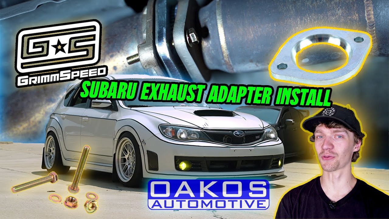 SUBARU WRX/STI CATBACK INSTALL WITH GRIMMSPEED ADAPTER! - YouTube