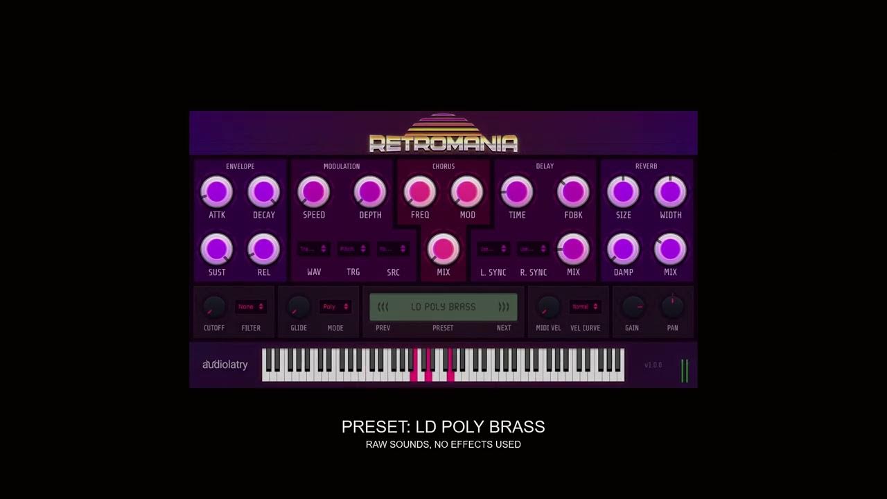 Retromania Retro Pop Synthwave 80s Virtual Instrument Plugin (Free Version Available) - YouTube