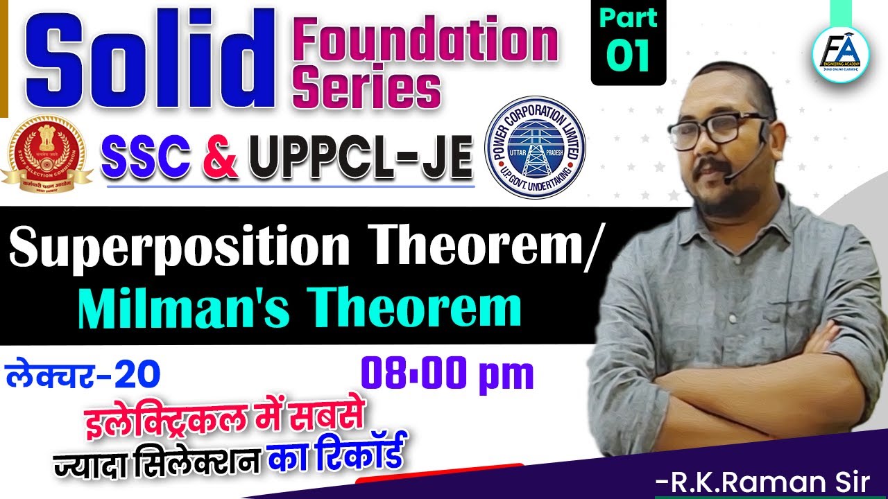 #20 | Superposition Theorem/Milman's Theorem | SOLID FOUNDATION SERIES ...