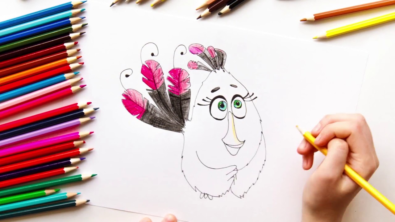 ANGRY BIRDS DRAW A MATILDA Учимся рисовать и разукрашивать Энгри Бердз ...