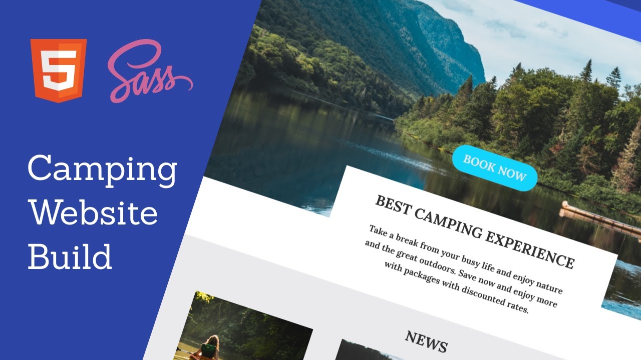 Camping Website Development | HTML & CSS | SASS | VS Code - YouTube