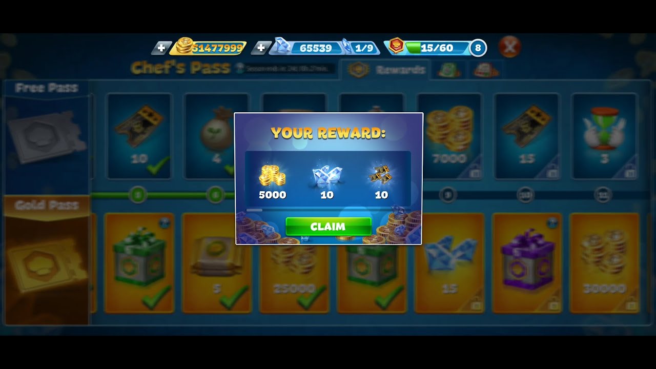 Cooking Fever - New Upgrades Chef's Pass from Daily Quests(Old) ! Day3 ...