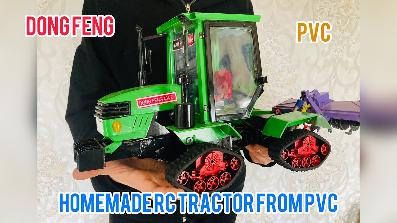 Homemade RC tractor From PVC fuull version from start to finish - YouTube