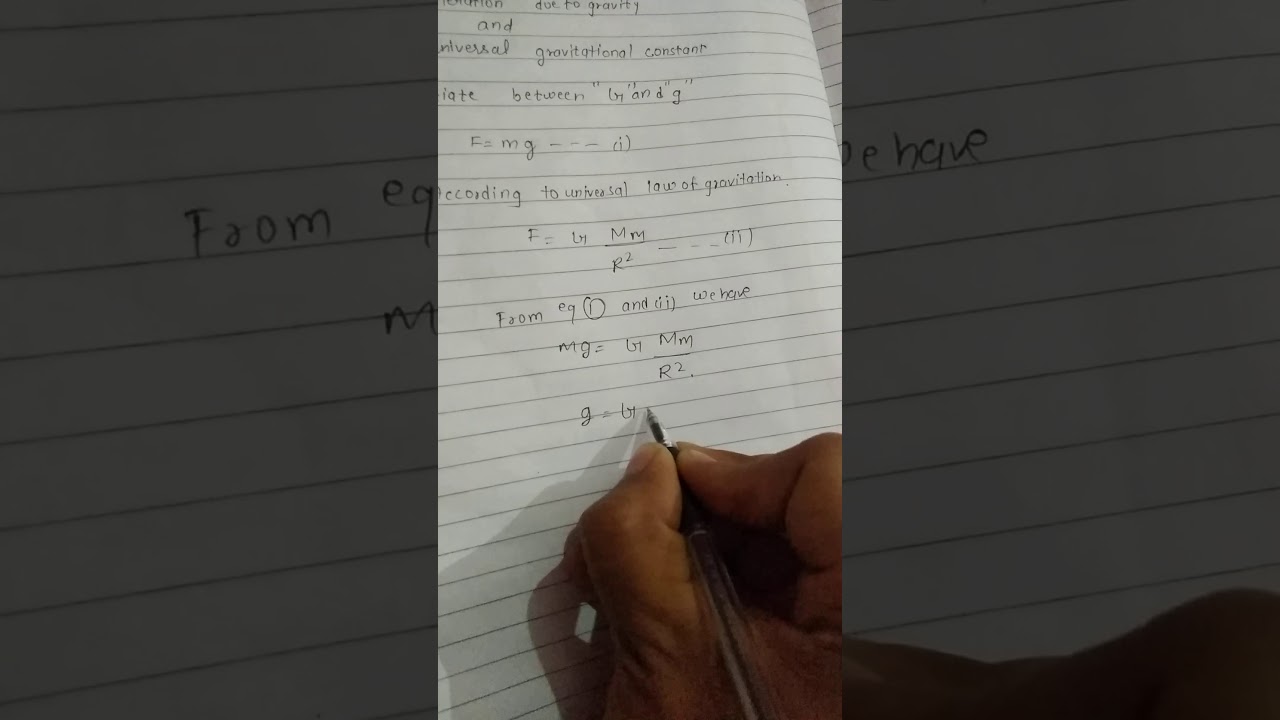 Relation between capital G and small g - YouTube