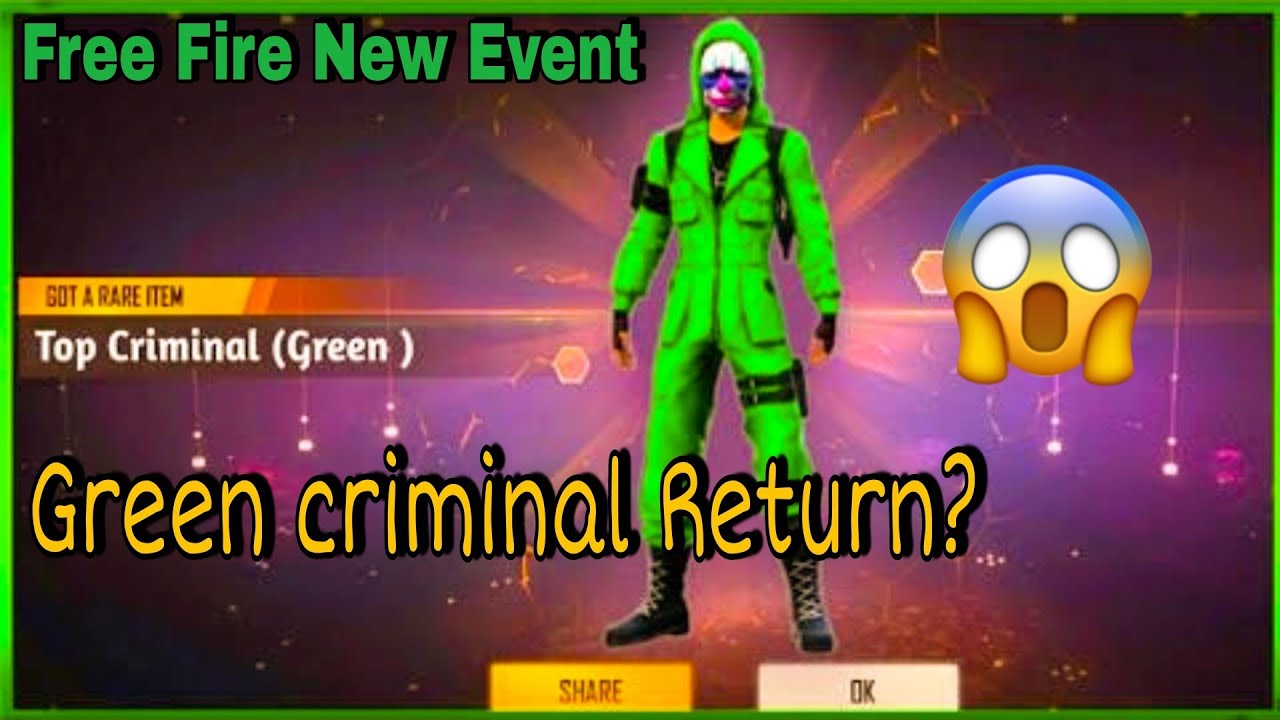 Green criminal bundle returns. 100% confirm - Free Fire - YouTube